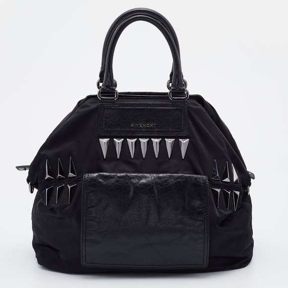 Givenchy | Bags | Givenchy Black Nylon And Leather Studded Tote | Poshmark